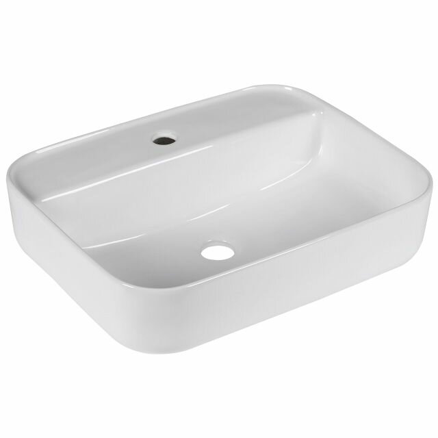 Раковина накладная OFELIS "Miranda", 50см, прямоугольная, белая