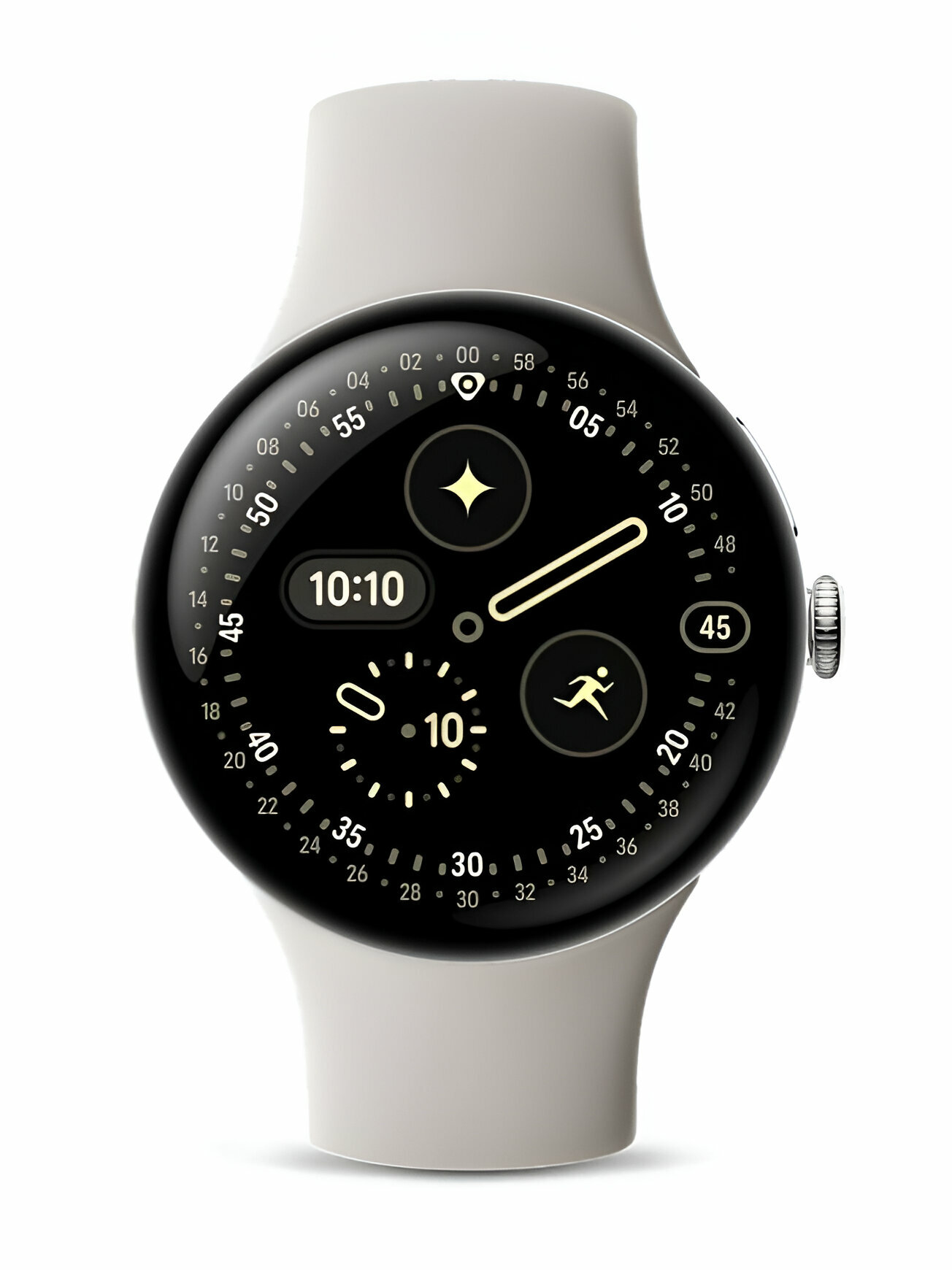 Умные часы Google Pixel Watch 4, Wi-Fi, 45 mm, цвет Polished Silver