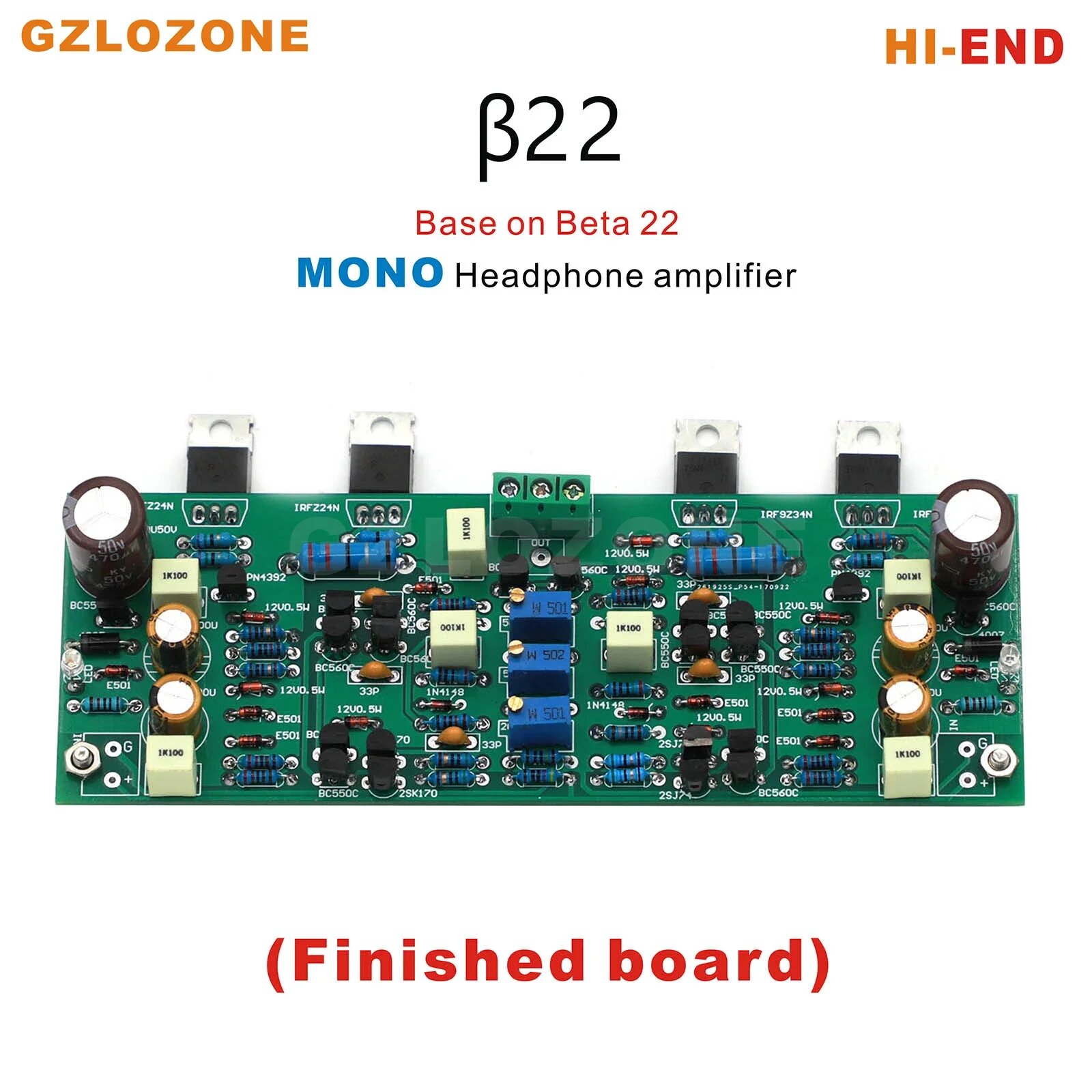 GZLOZONE HI-END B22 MONO Усилитель для наушников Finished board