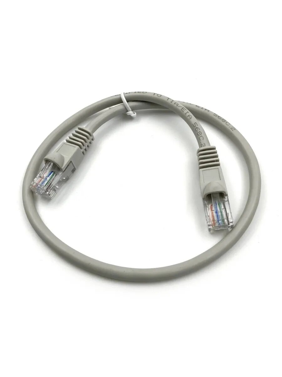 Патч-корд LSZH UTP cat5E 0.5м серый