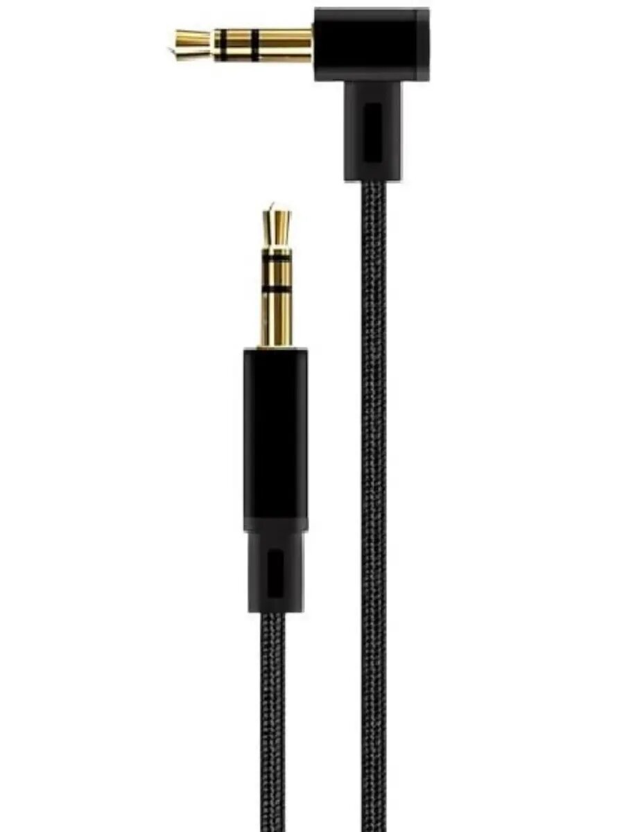 Аудио кабель x176 угловой jack 3.5мм AUX в оплетке 1м