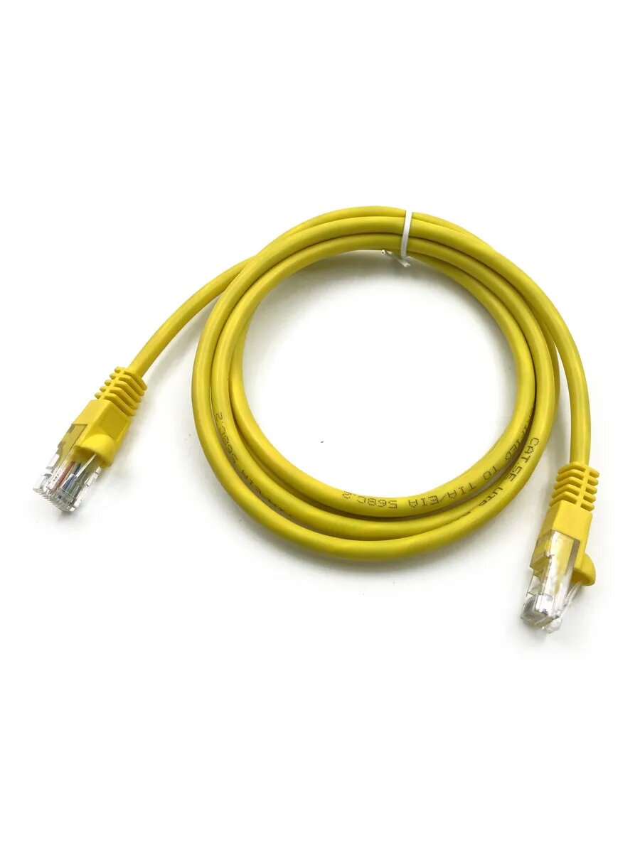 Патч-корд UTP 4 пары cat5E CCA molded 1.5м желтый