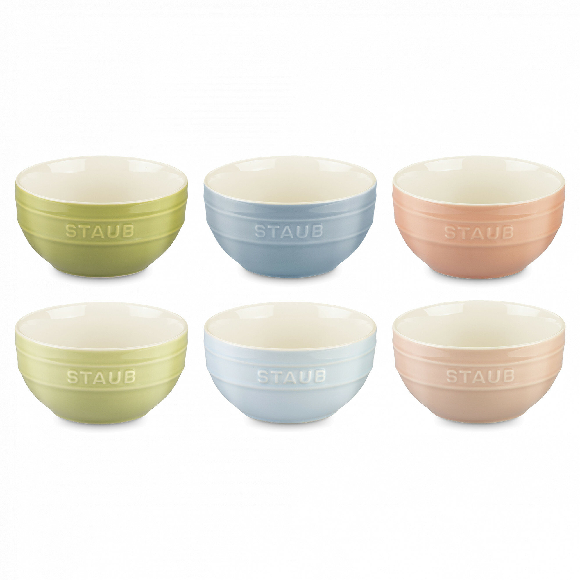 Набор из 6-ти мисок, 14 см, керамика, мультиколор 1029319 La Cocotte
