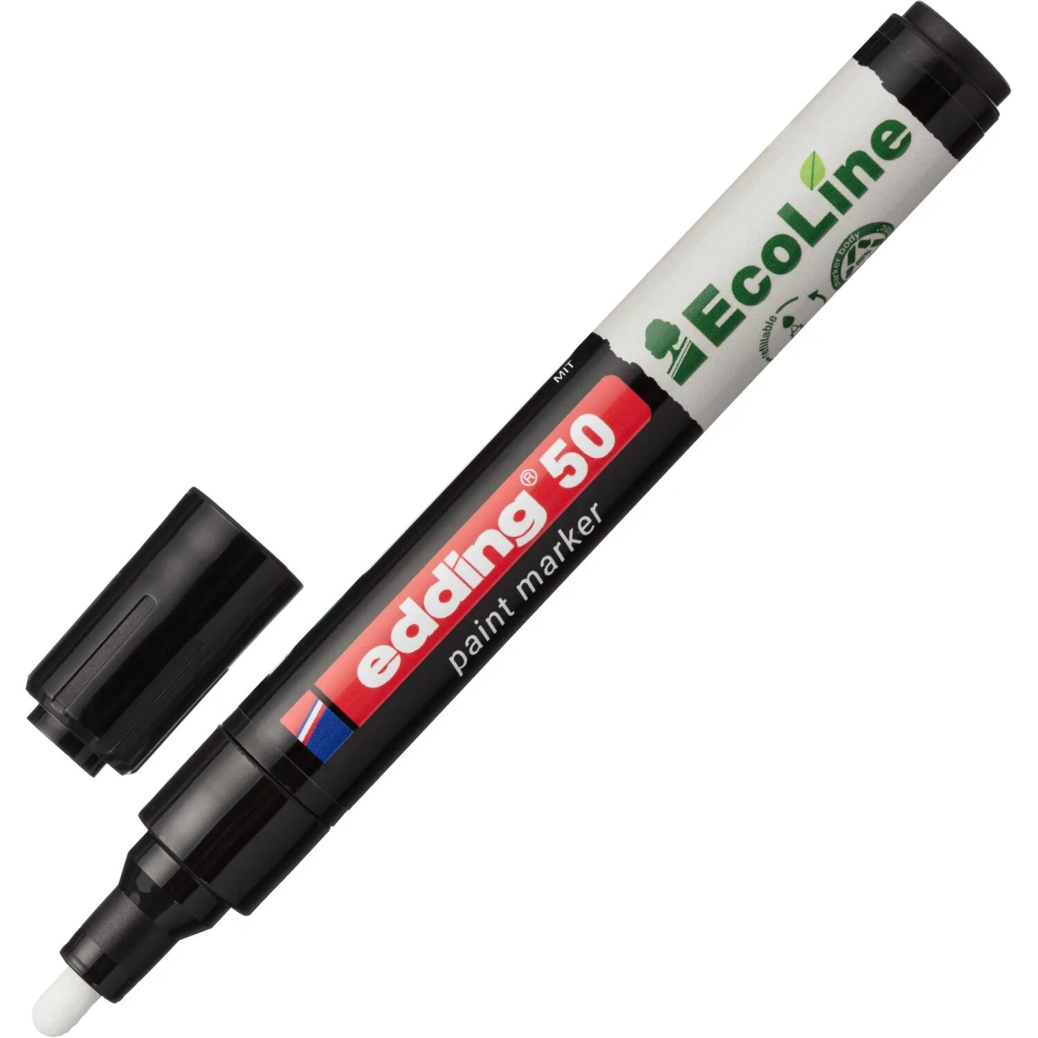 Маркер лаковый E-50 на водной основе, чёрный, 2-4 мм