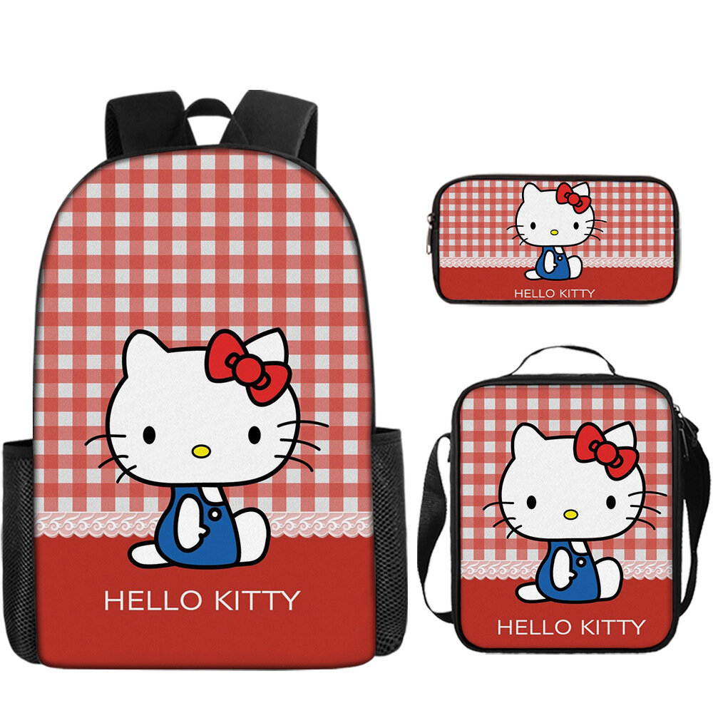 Hello Kitty сумка для начальной школы милый детский рюкзак Hello Kitty рюкзак для девочек KT сумка для обеда с котом