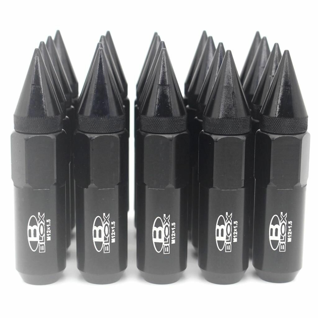 Алюминиевые удлиненные гайки-проставки для колес M12X1.25/M12X1.5, Черный - 1.5