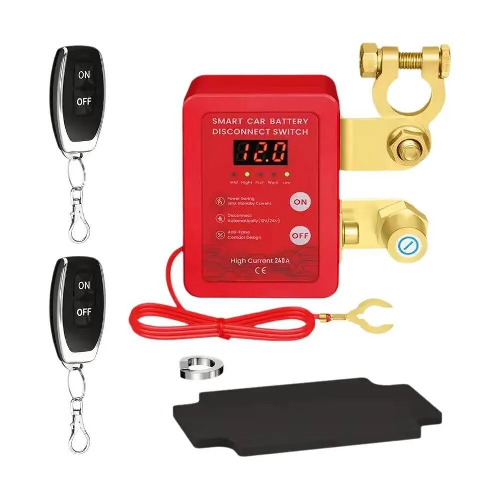Дистанционный выключатель автомобильного аккумулятора 12 В, 240 А