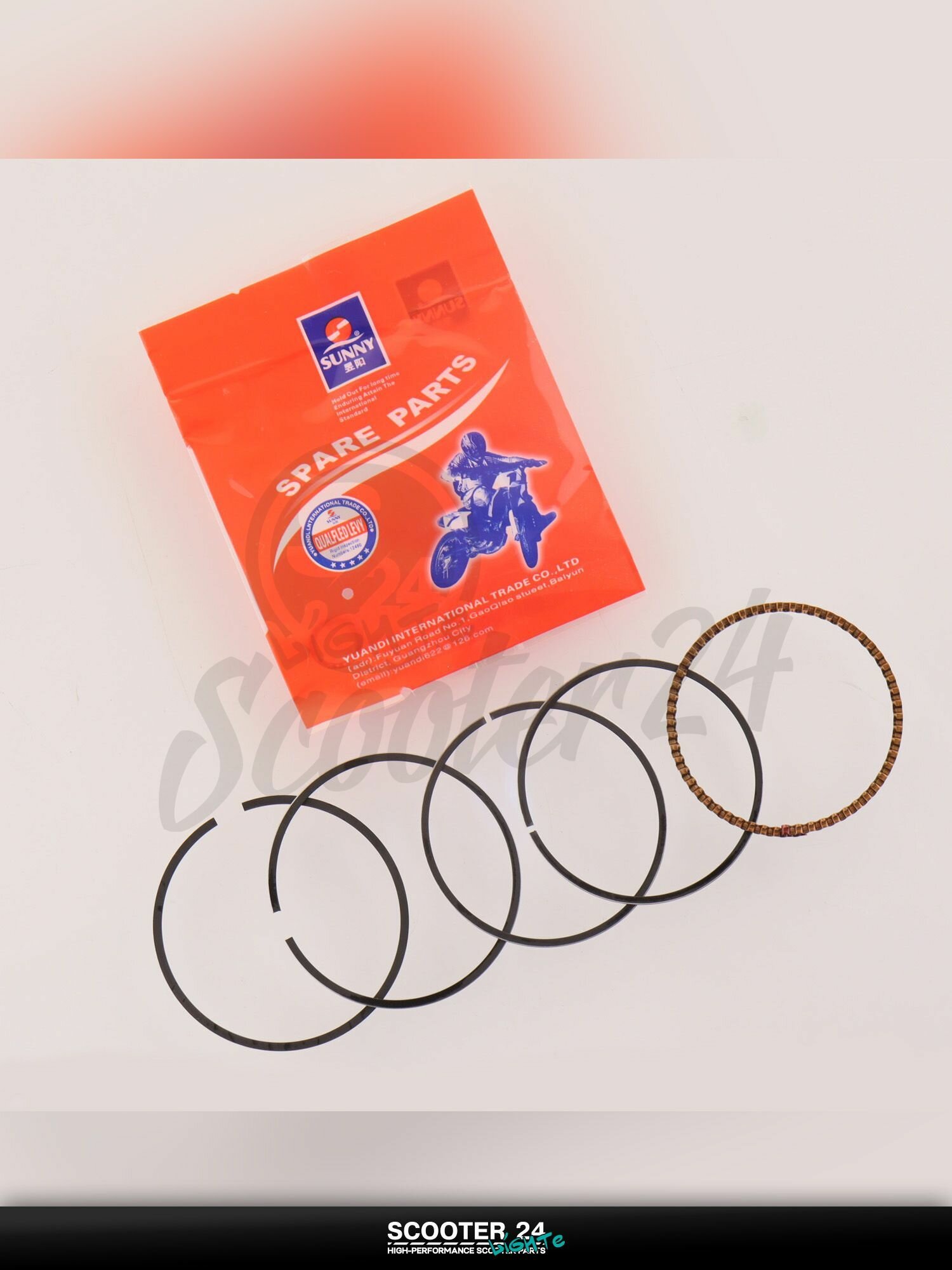 Кольца комплект комплект 152FMH на мопед и мотоцикл Active, на мотоцикл и мопед Alpha, Delta / Альфа Дельта / Актив Альфа, Дельта 110 кубов, GY6 125 кубов 0,50 ( 52,90) "SUNY" (mod.B)