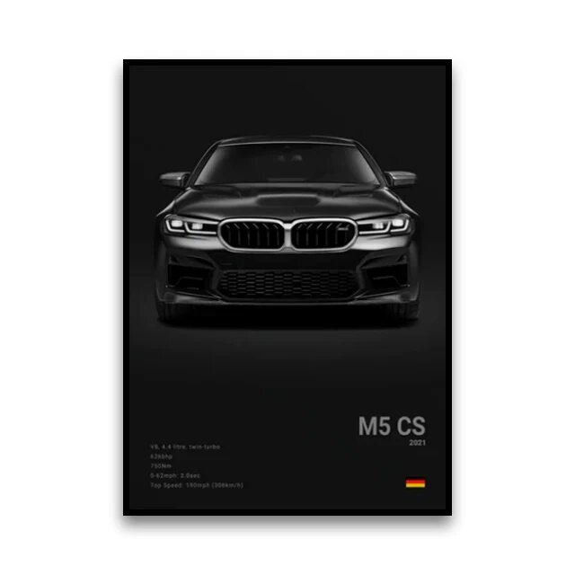 BMW M5 CS 2021, 30x40см, без рамки, Цвет: 2-A16