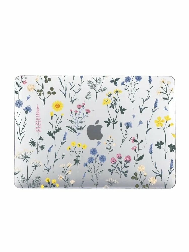 Чехол для MacBook Air 13 2020 2019 2018 макбук 13.3' M1 A2337 A2179 A1932 прозрачный зеленый тропические листья цветочный Чехол