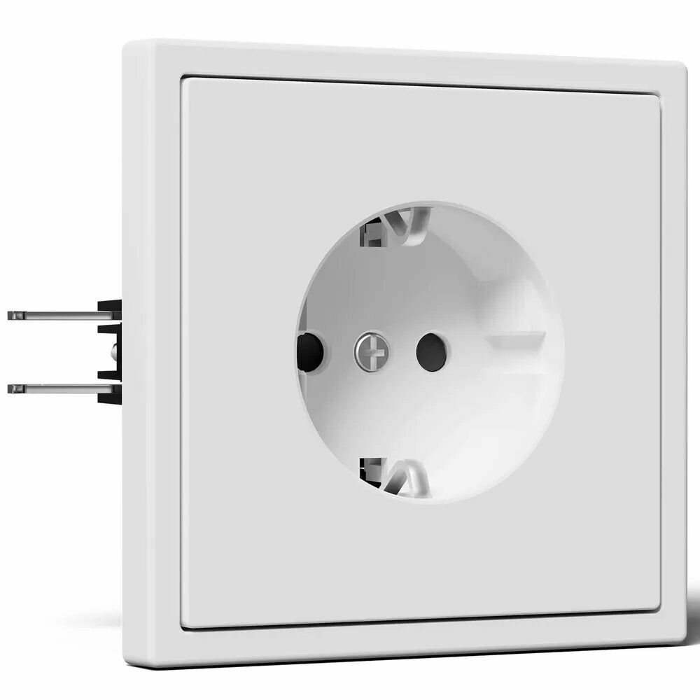 Розетка BSEED одинарная 1 пост, Настенный розетка с когтями,16А 250В, PC рамка,4шт