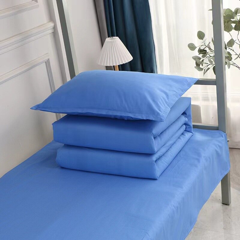 Хлопковое общежитие трехкомпонентное односпальное одеяло школьное постельное белье постельное белье наволочка