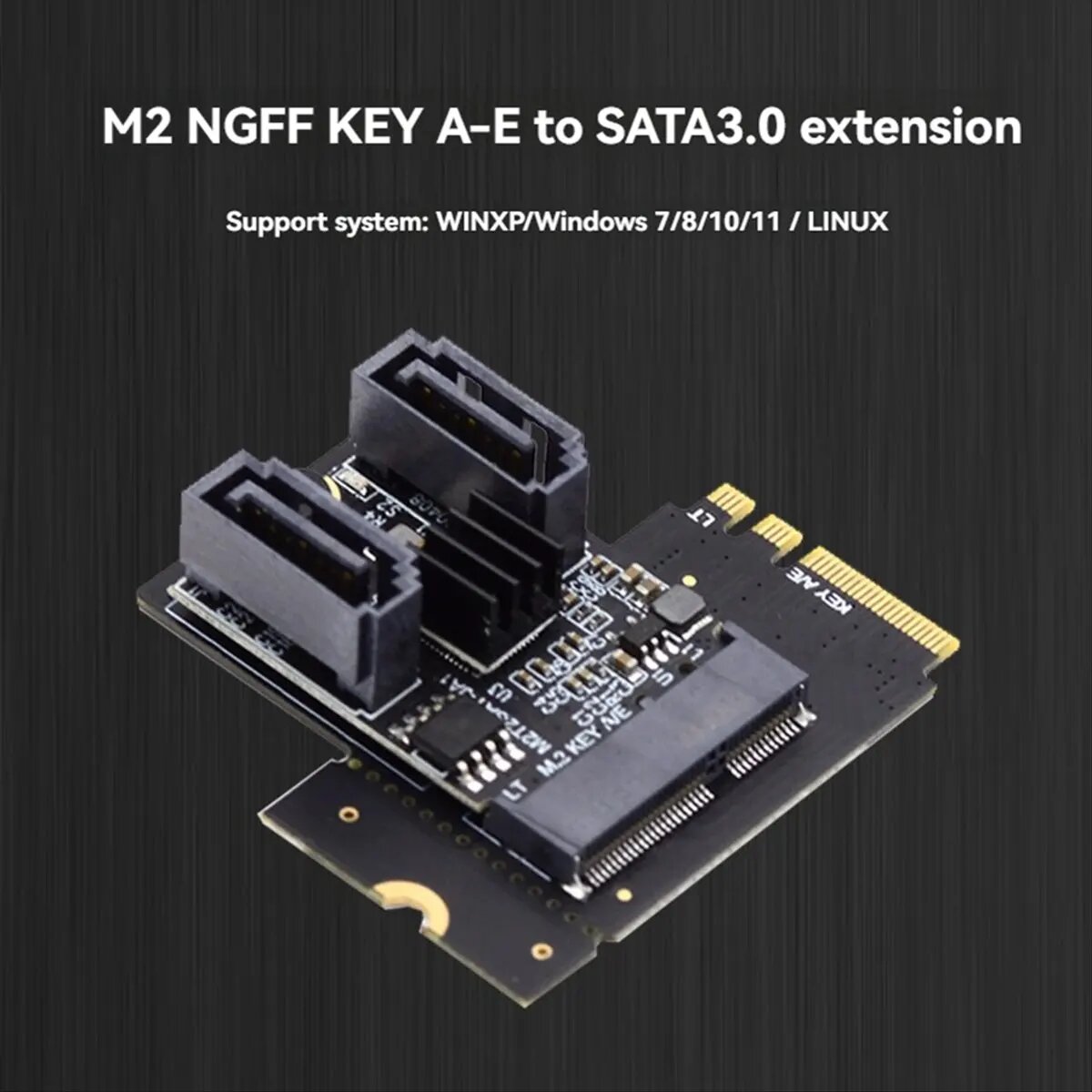 Адаптер M.2 Key A+E SATA 3.0 для SSD HDD