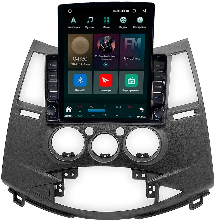 Штатная магнитола Canbox H-Line 5612-9-086 Mitsubishi Grandis 2003-2011 (тип 1) Android 10 (4G-SIM, 4/64, DSP, QLed, Tesla)