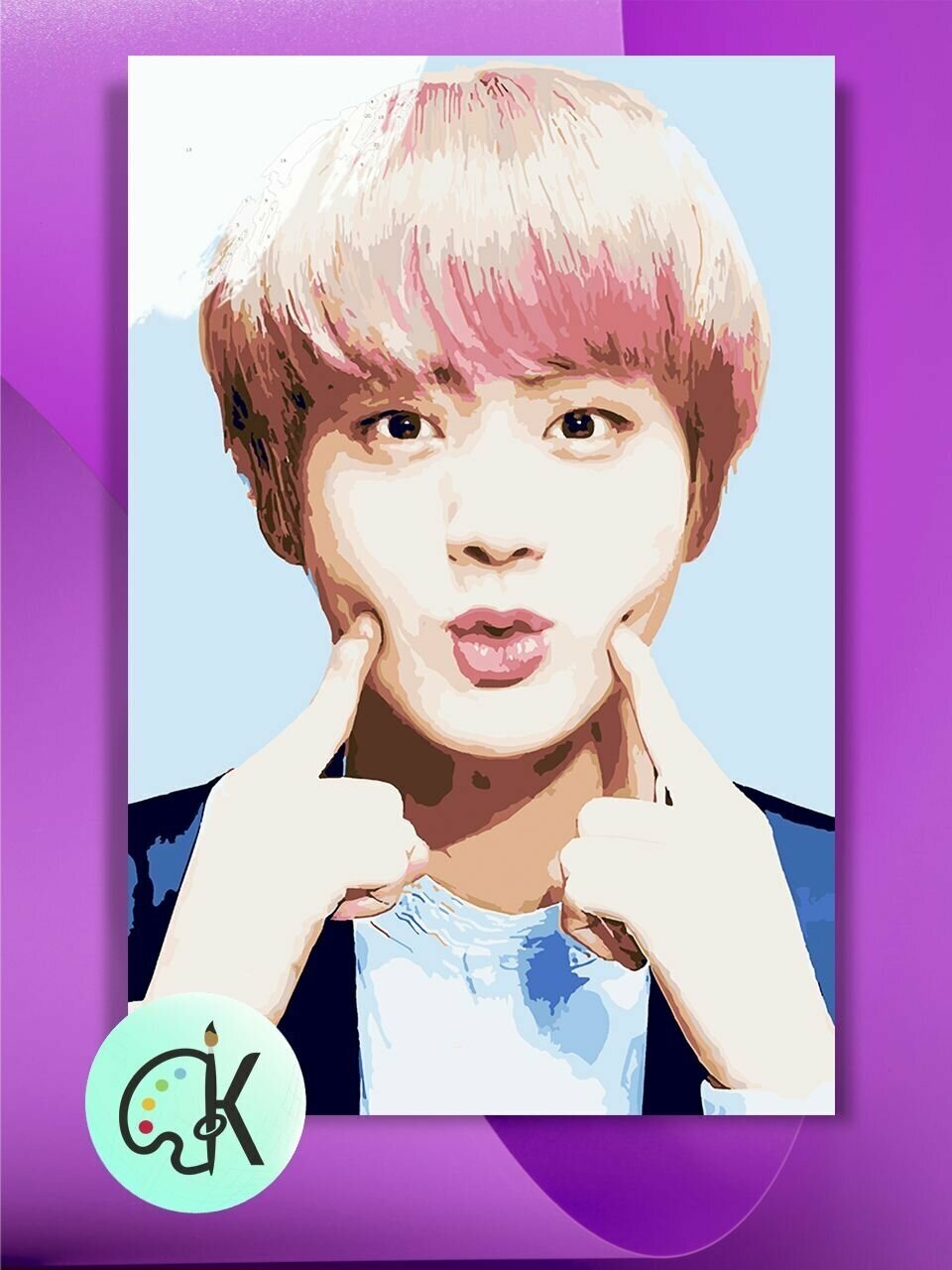 Картина по номерам на холсте BTS Джин Всемирный красавчик, 40 х 60 см