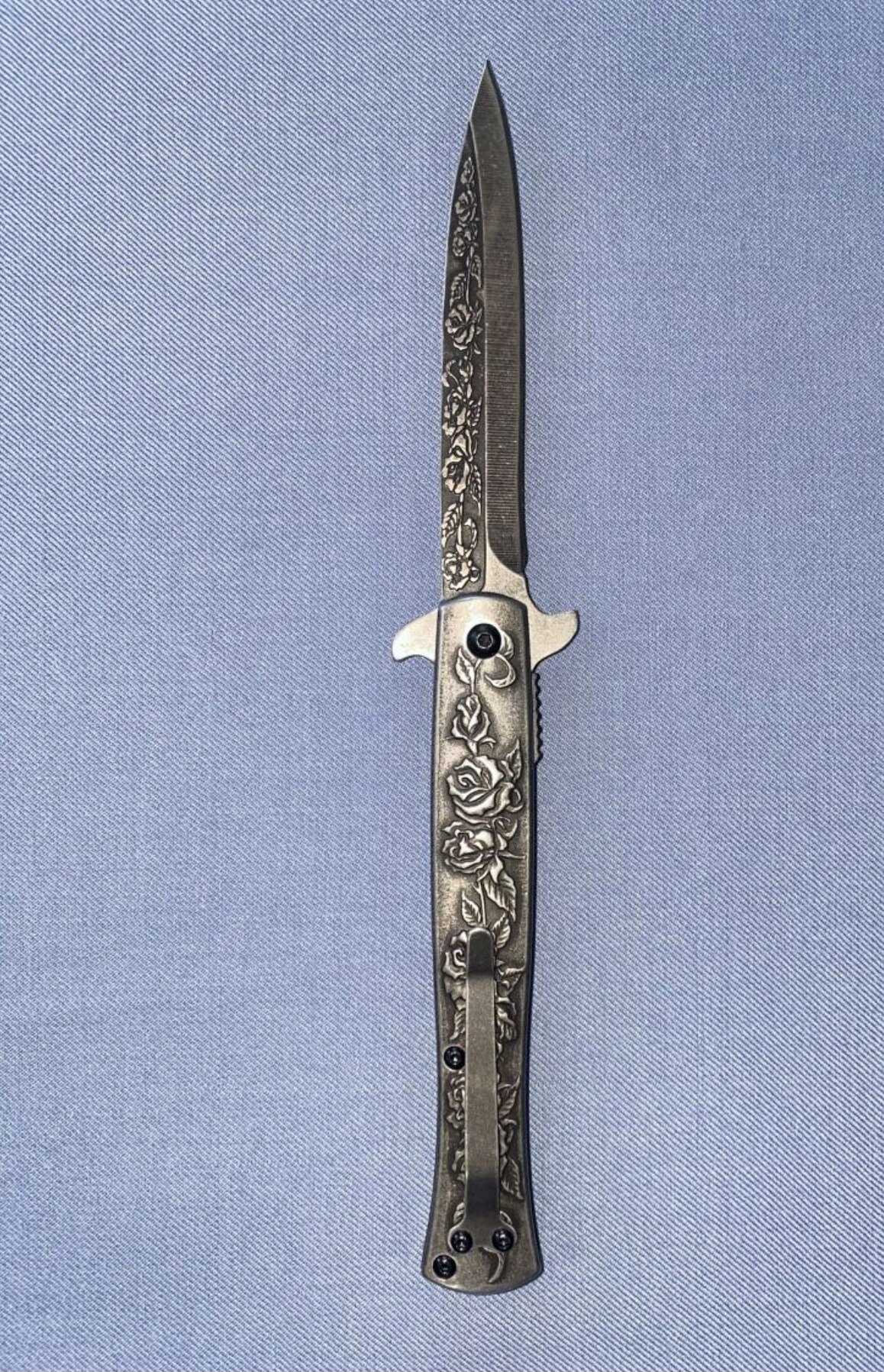 Нож складной Home "Роза", высоколегированная сталь, блокировка лезвия, клипса для кармана