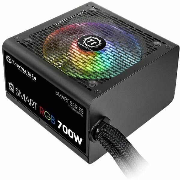 Блок питания Thermaltake Smart RGB 700, 700Вт, 120мм, черный, retail ps-spr-0700nhsawe-1