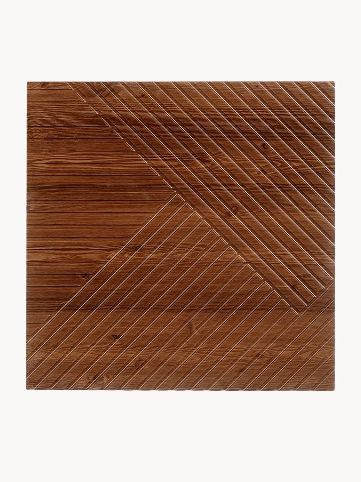 3Д стеновые панели ВAMBOO STICKS 500*500 МДФ цвет Лиственница Амурская 4 шт 1 кв. м Декоративная плитка под ПВХ пленкой