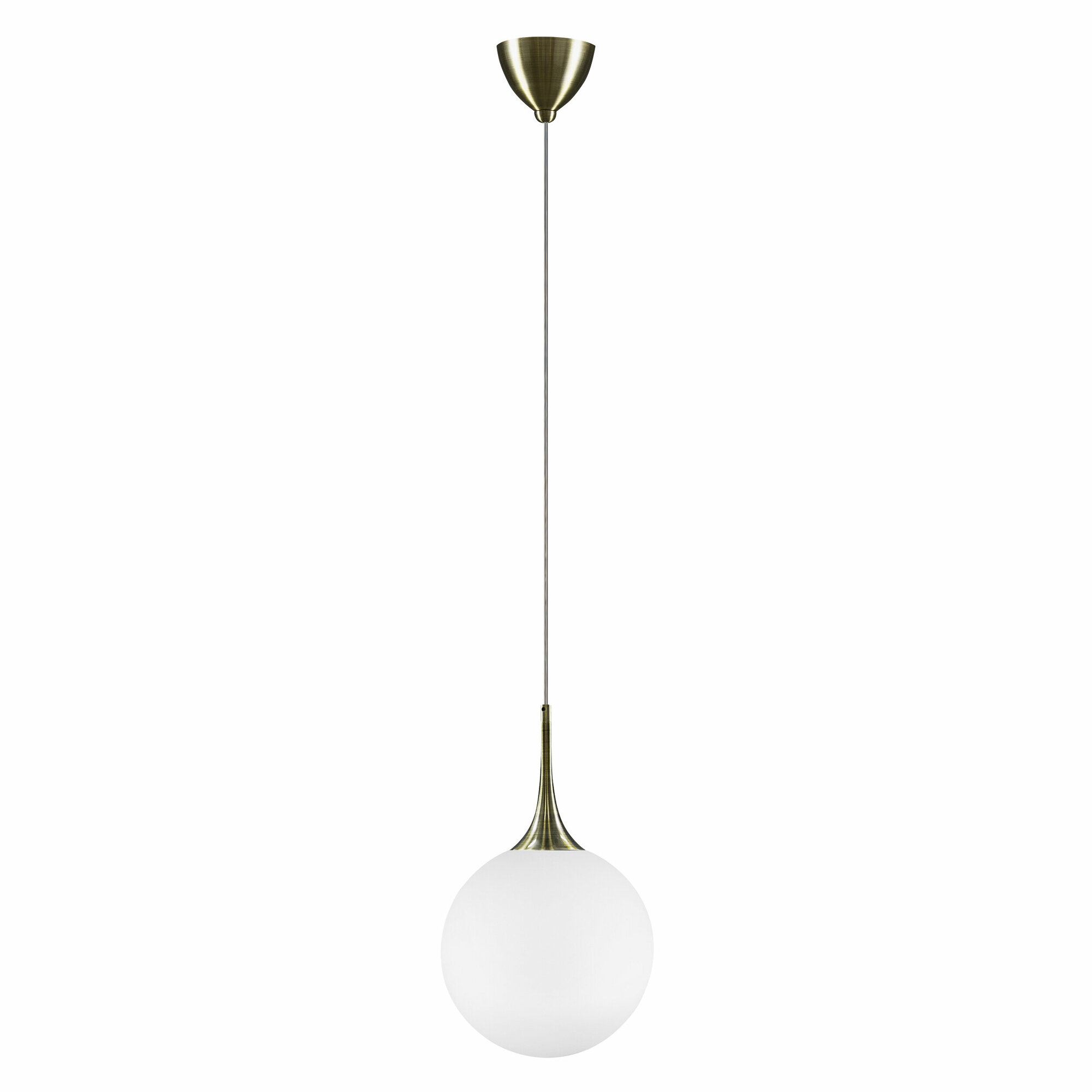 813031 Подвес GLOBO 1х40W E14 electroplating bronze/white (шт)