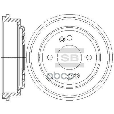 Барабан тормозной HYUNDAI GETZ 02- без ABS Sangsin brake арт. SD1078