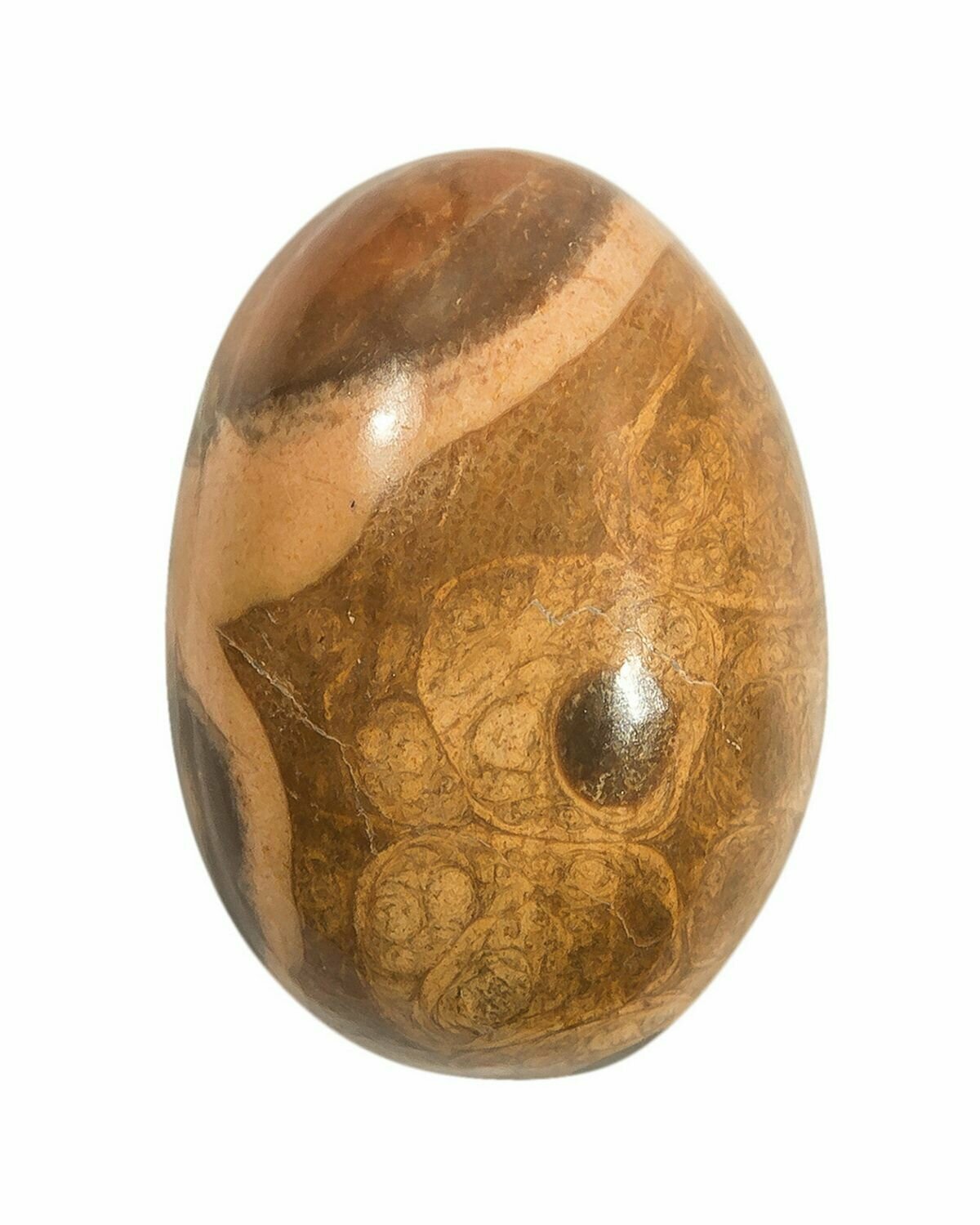 Кабошон из риолита размером 18х13х5 мм.