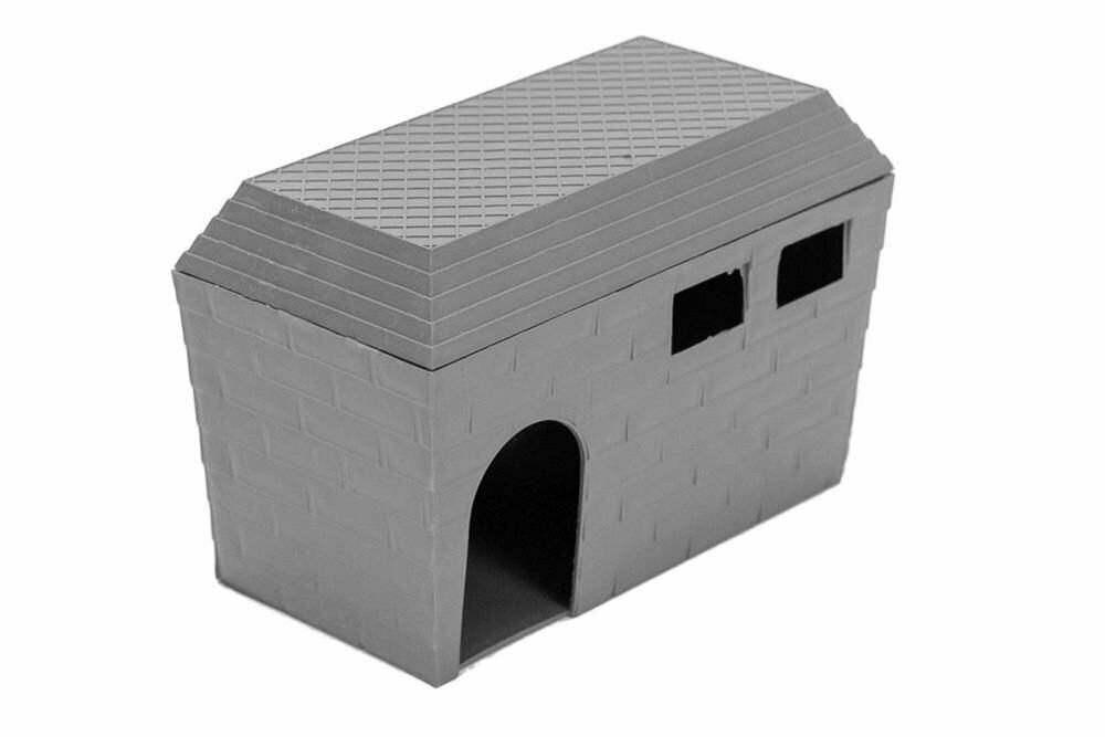 HOMEPET Домик для грызунов, пластиковый, серый, 15 см х 8,5 см х 10 см