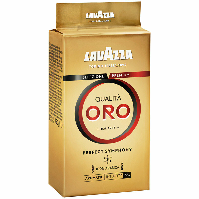 Кофе молотый Lavazza "Qualit. Oro", вакуумный пакет, 250г, 194642