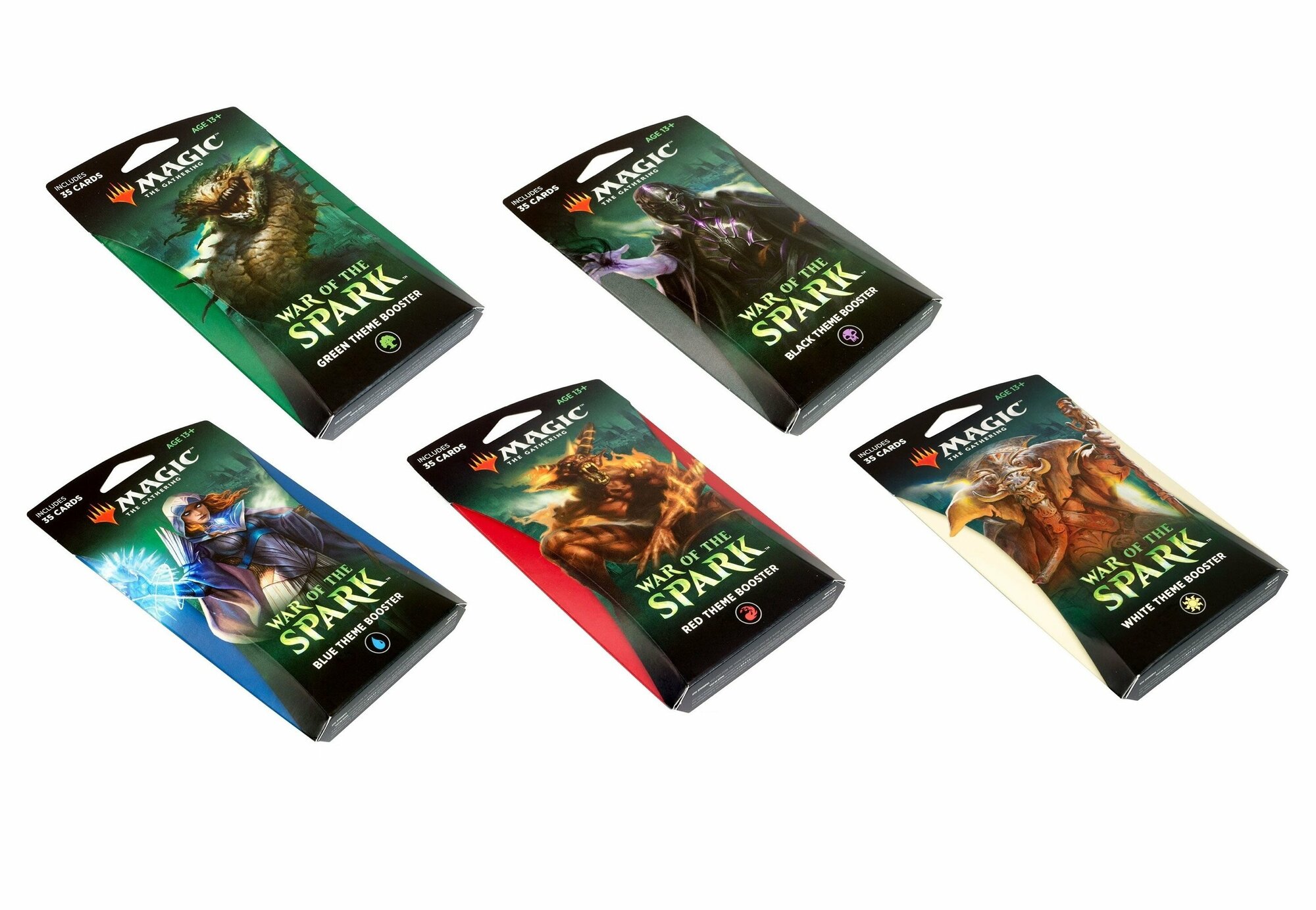 Magic The Gathering: 5 разных тематических бустеров MTG издания War of the Spark на английском