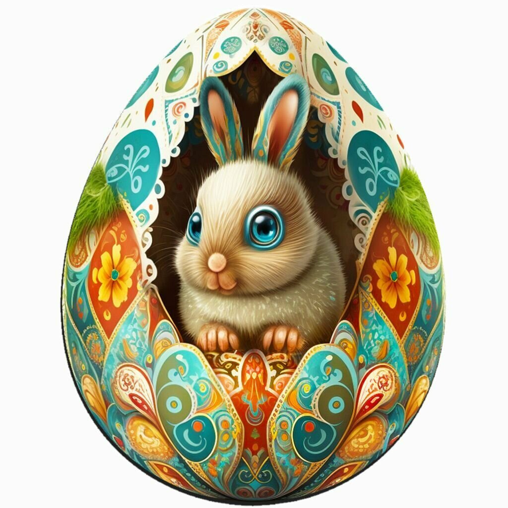 Деревянный пазл BoberBox "Зайчик", пасха, 150 деталей