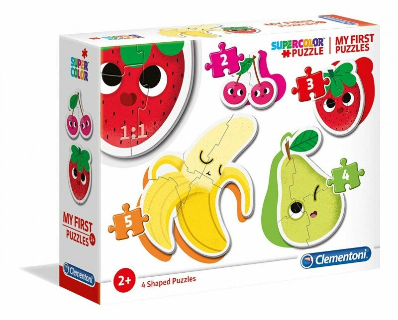 Clementoni. Пазл 4 MINI "Мой первый пазл Фрукты" 2-3-4-5 частей