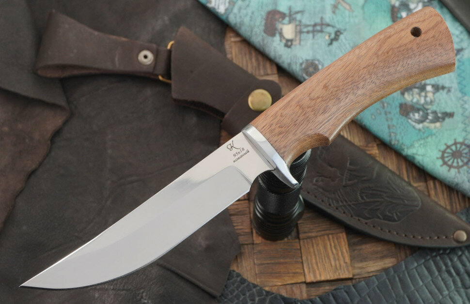Ножевая мастерская Курносова нож Рысь-1, сталь 95х18, рукоять сапеле