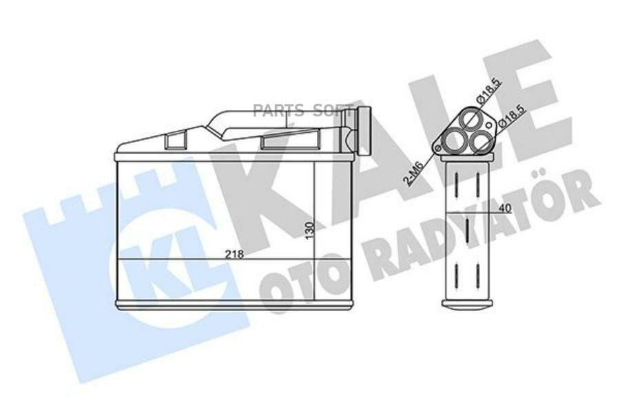 360185 KALE Радиатор отопителя BMW 5 (E39) (95-)/X5 (E53) (00-)