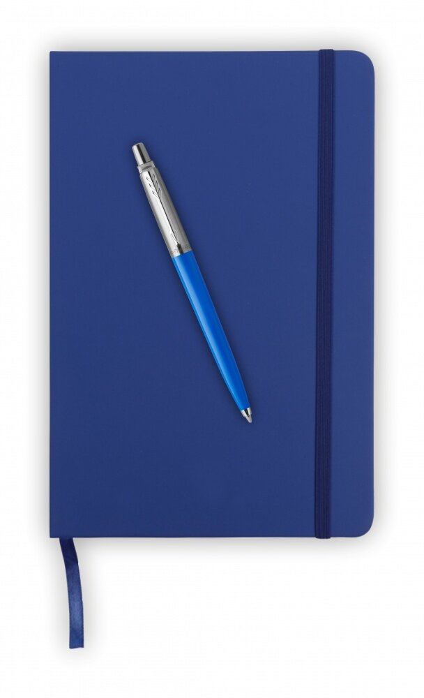 Подарочный набор: Шариковая ручка Parker Jotter ORIGINALS BLUE CT В блистере и блокнот ярко-синего цвета 2076052