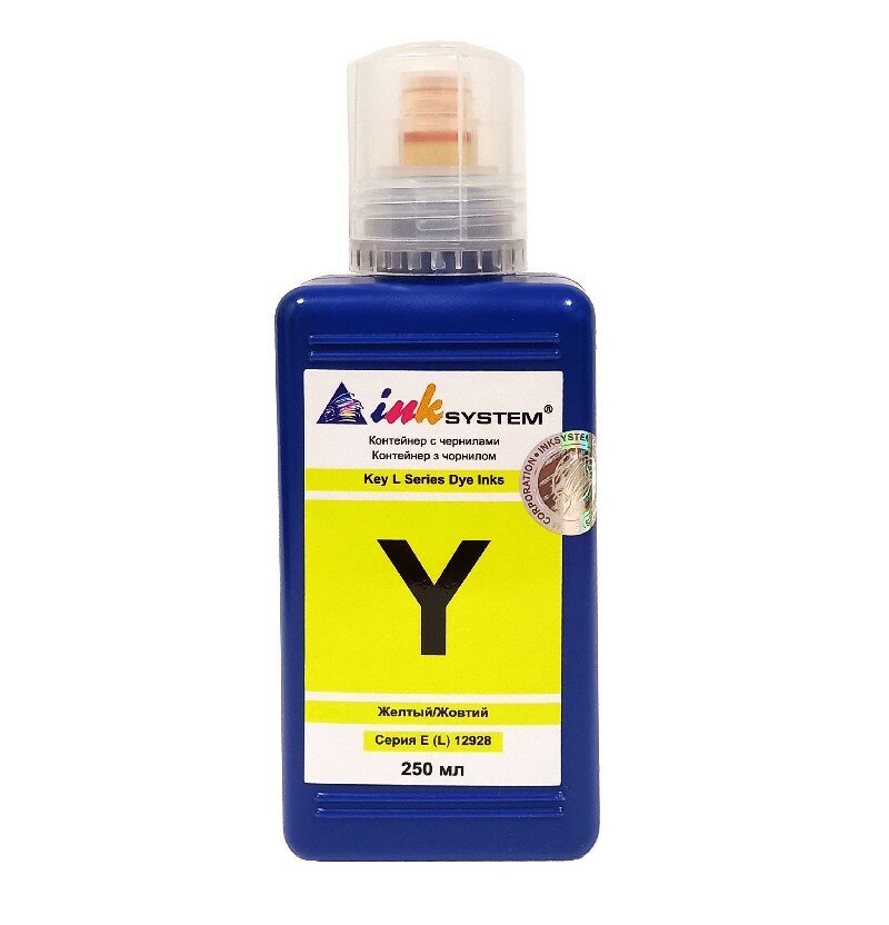 Чернила Inksystem (Светостойкие) "Key Lock" (Ключ) для Epson, 250 мл (Yellow)