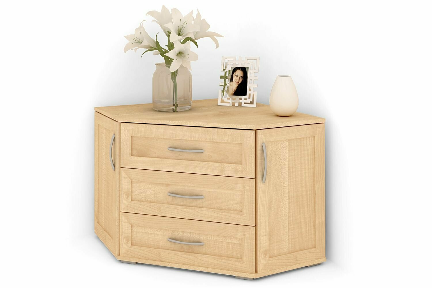 Комод Атос 3М клен танзау, рамка квадро