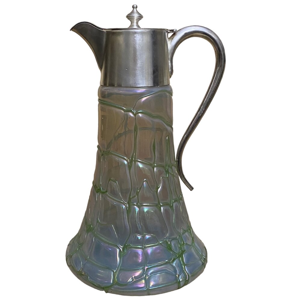 Кувшин стекольной фабрики "Вдова Иоханна Летца", иризированное стекло, 1900-1910 г, Германия