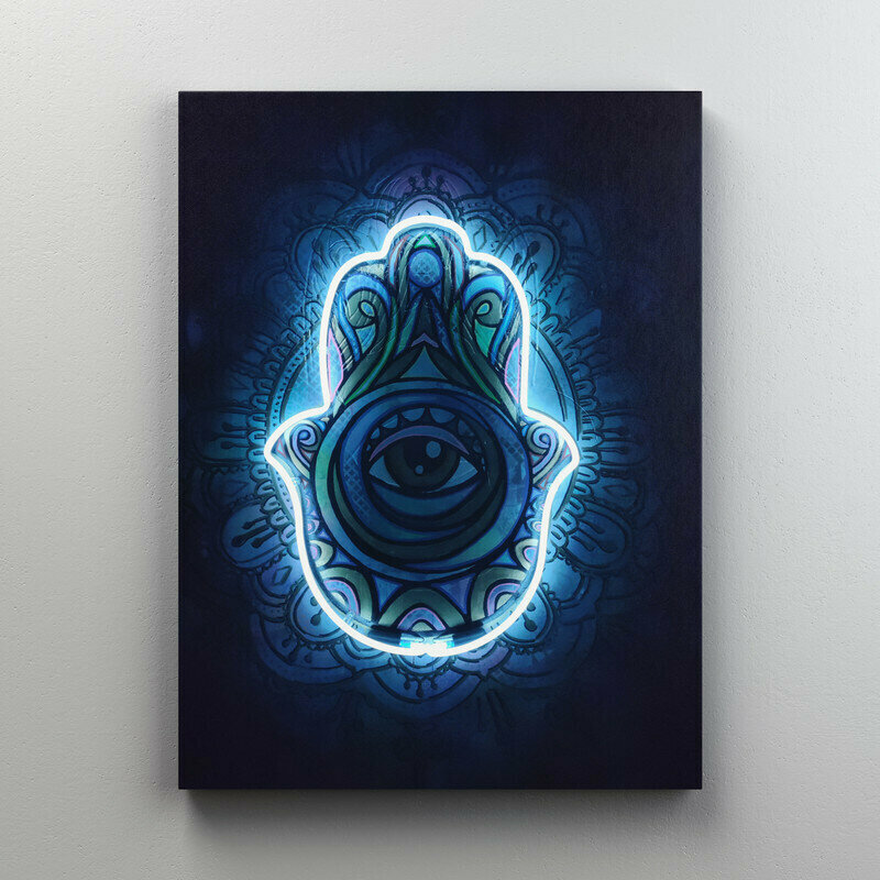 Интерьерная картина на холсте "Третий глаз чакра", размер 22x30 см