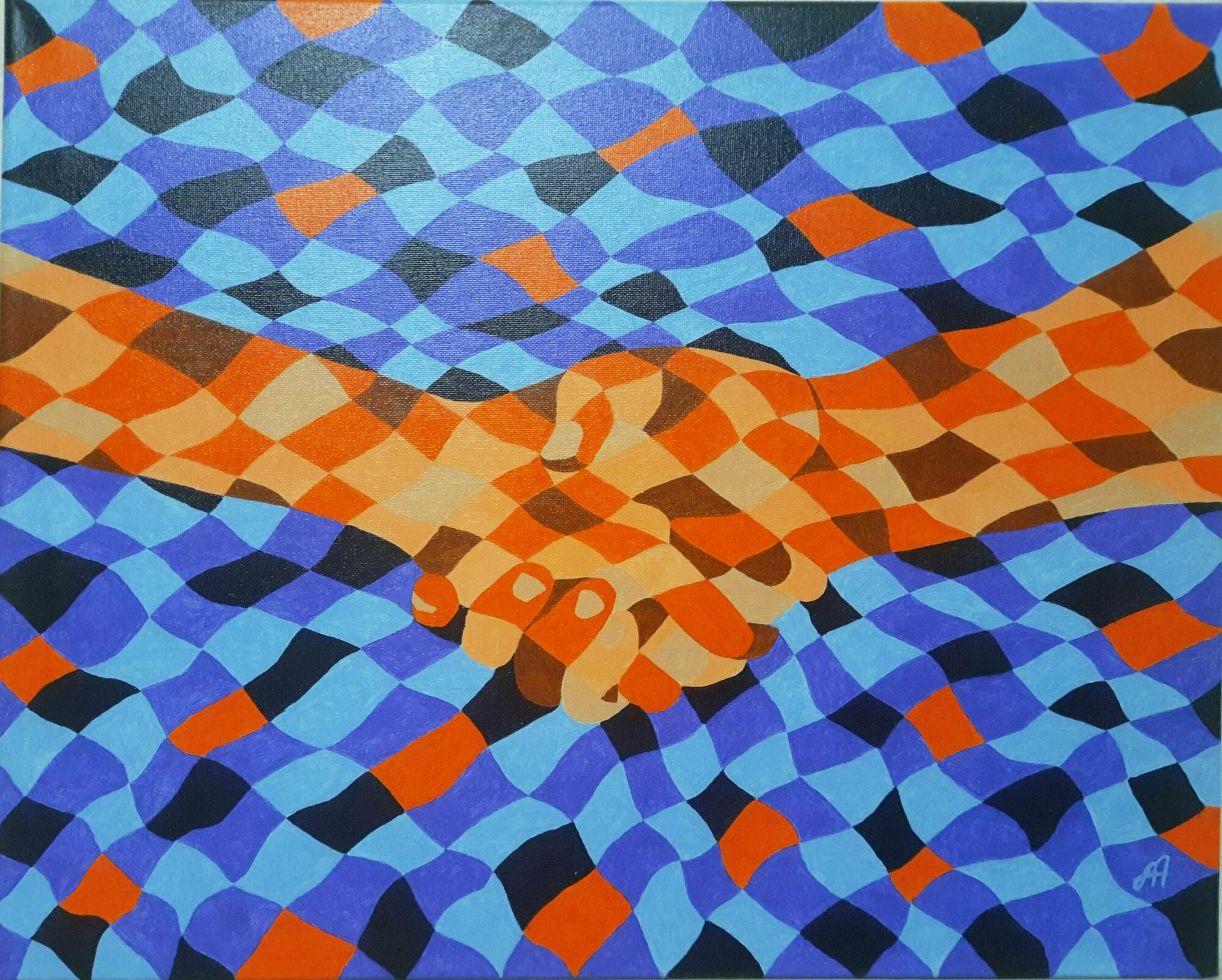 Картина на холсте "Я с тобой". Холст на подрамнике 40х50см. Авторская ручная работа.