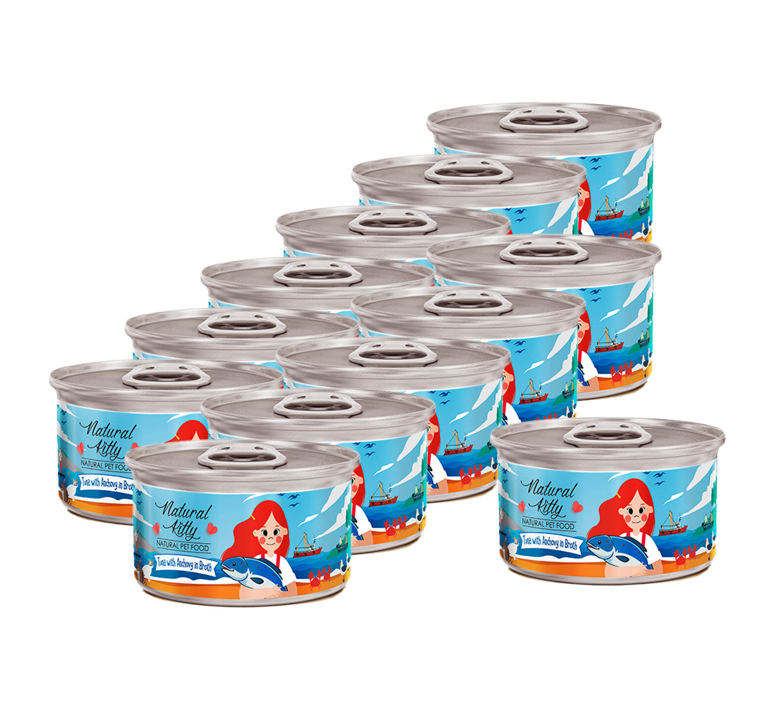 PETTRIC Тунец с Анчоусами в Бульоне. 80 г. х 12 шт.