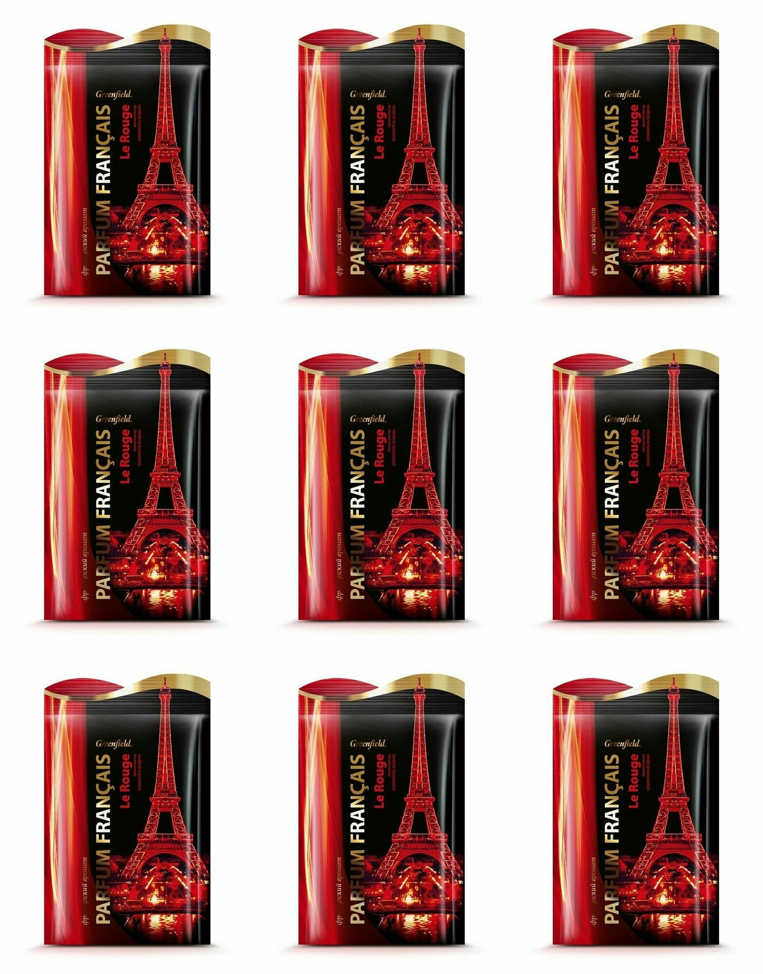 Greenfield Ароматизатор-освежитель воздуха Parfum Francais Le Rouge, 15 г, 9 шт