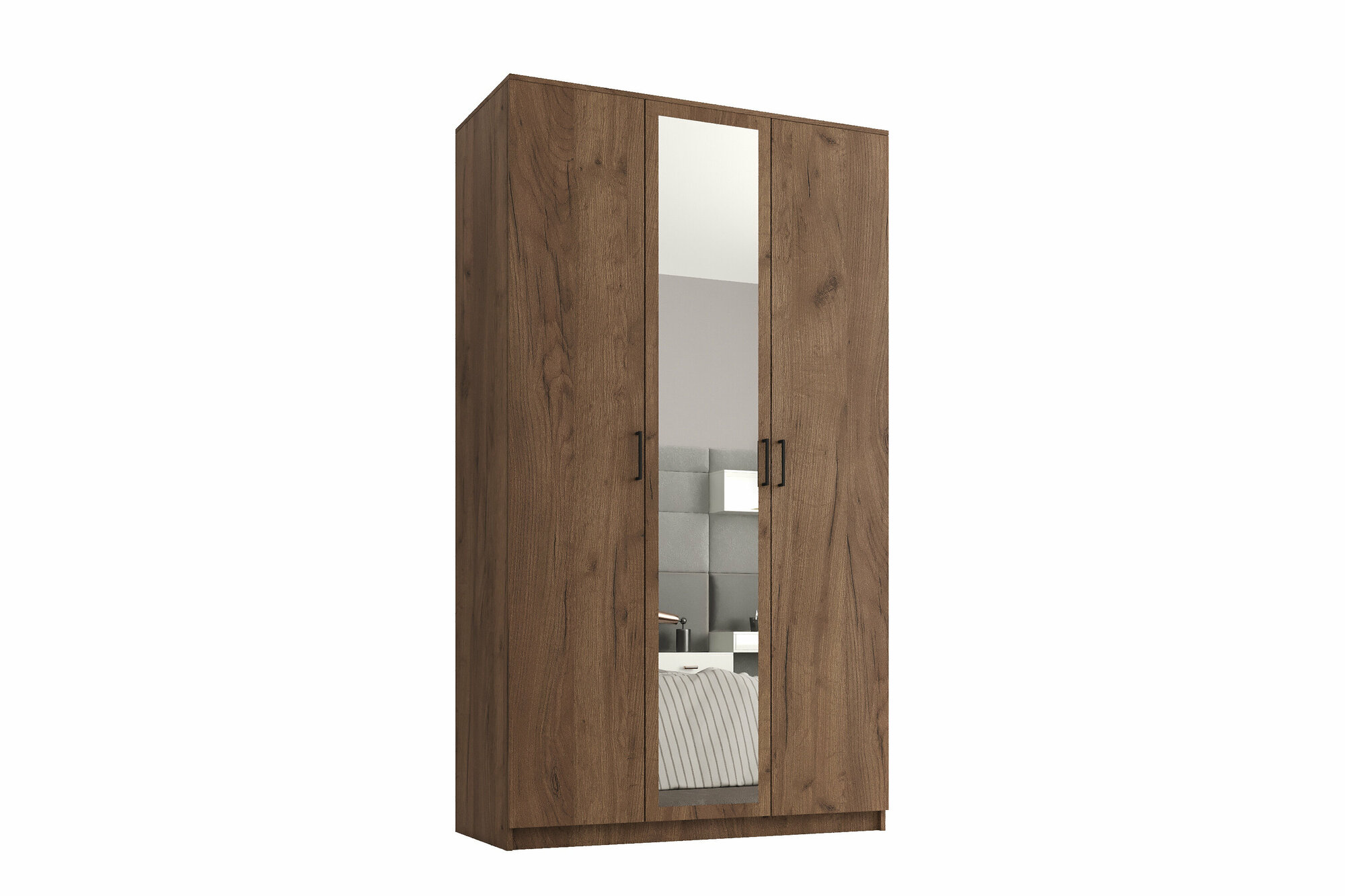 Шкаф Рагнар 3 1300-550-2200 наполнение платье/белье/платье цвет дуб крафт табачный