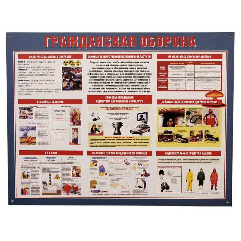 Информационный стенд ГО при военных действиях 910х700мм 948, 1766735
