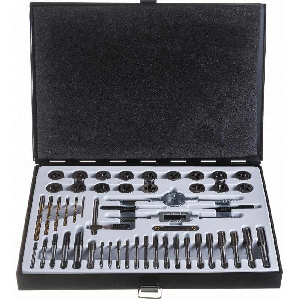 Набор метчиков и плашек Gigant, резьбонарезный инструмент из стали, метрическая резьба М3‑М12, универсальное применение