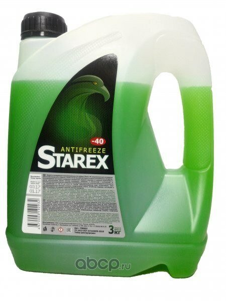 Антифриз starex зеленый (север) g11 3кг 700653