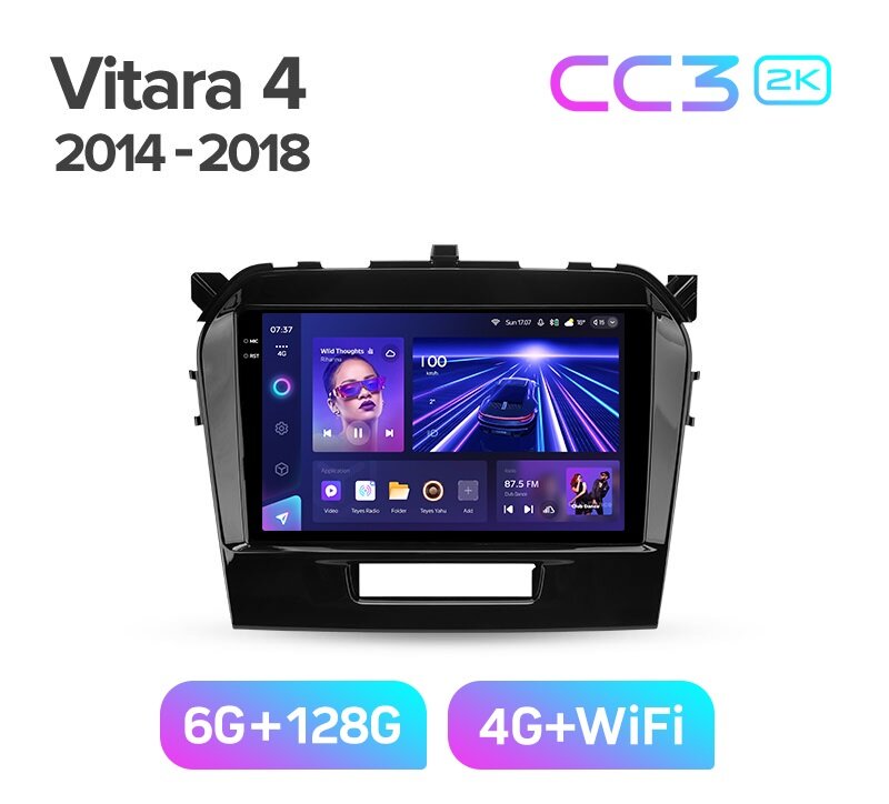 Магнитола TEYES SUZUKI VITARA 2014-2018 г. CC3 2K 6/128ГБ