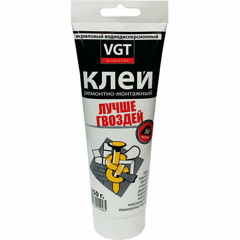 Клей ремонтный монтажный прозрачный, 0,25 кг. тюбик