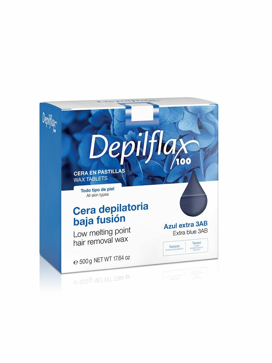 Depilflax Воск Горячий пленочный в брикетах, Азуленовый 500 гр.