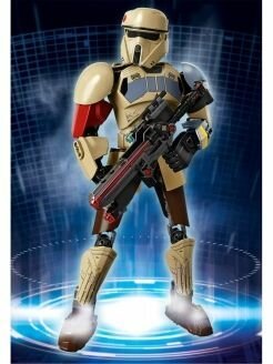 Сборная фигурка Звездные Войны Штурмовик со Скарифа 24см - 86 деталей / совместим с Лего / конструктор Star Wars