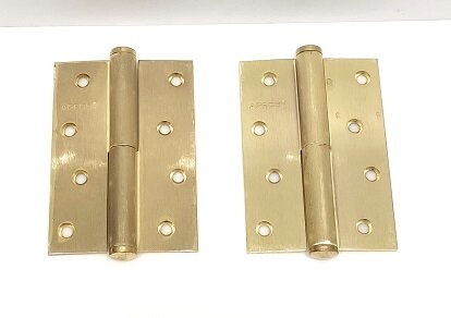 Петля APECS SIMPLE100х70 L матовое золото (комплект 2шт)