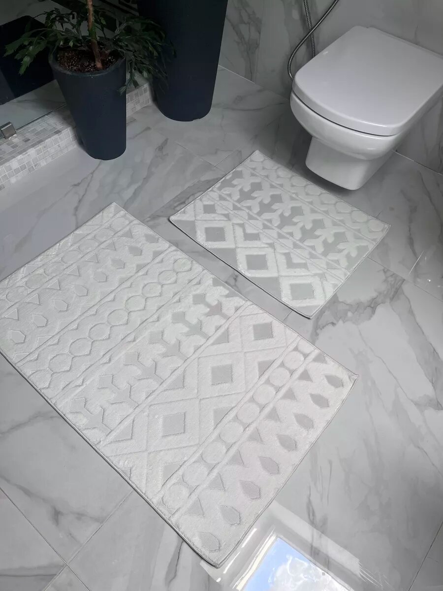 Коврики Natali's Carpets для ванной комплект 2 шт 100х60/60х50 см Турция